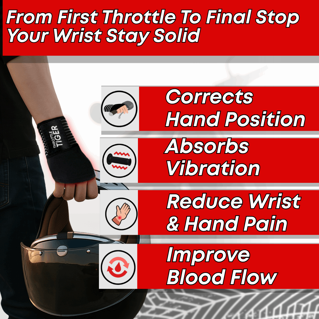 Motorcycle Wrist Support Brace - Ride Without Wrist Pain – Throttle Tiger